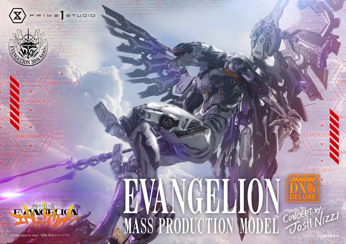 Evangelion Mass Production Model Polystone Statue Debuts from “Neon ...